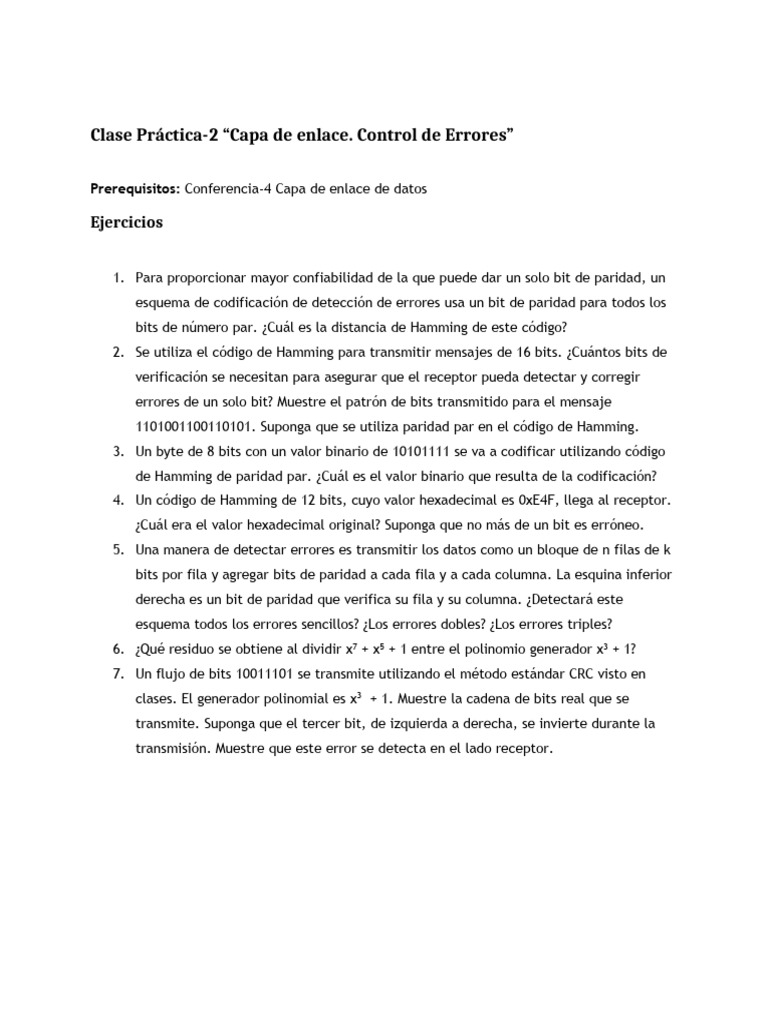 Clase Práctica-2 Control de Errores | PDF | Métodos y materiales de enseñanza | Informática