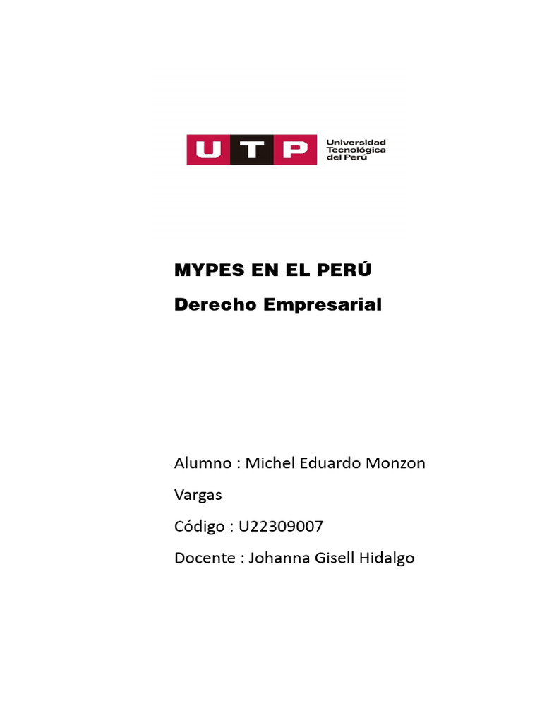MYPES | PDF | Pequeñas y medianas empresas | Business