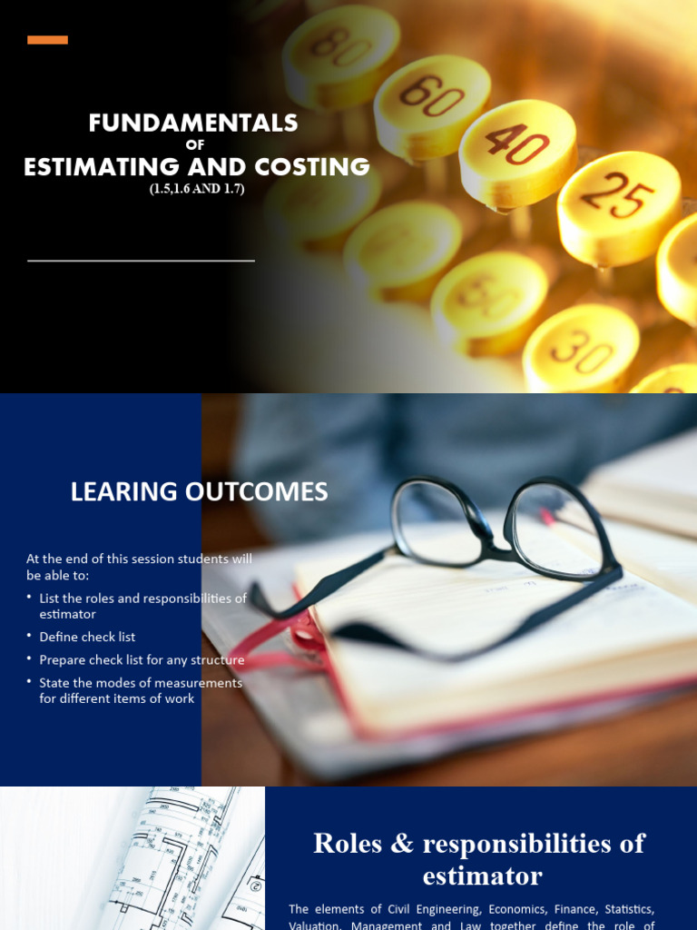 Fundamentals of Estimating and Costing Part 2 | PDF | Concrete | Length