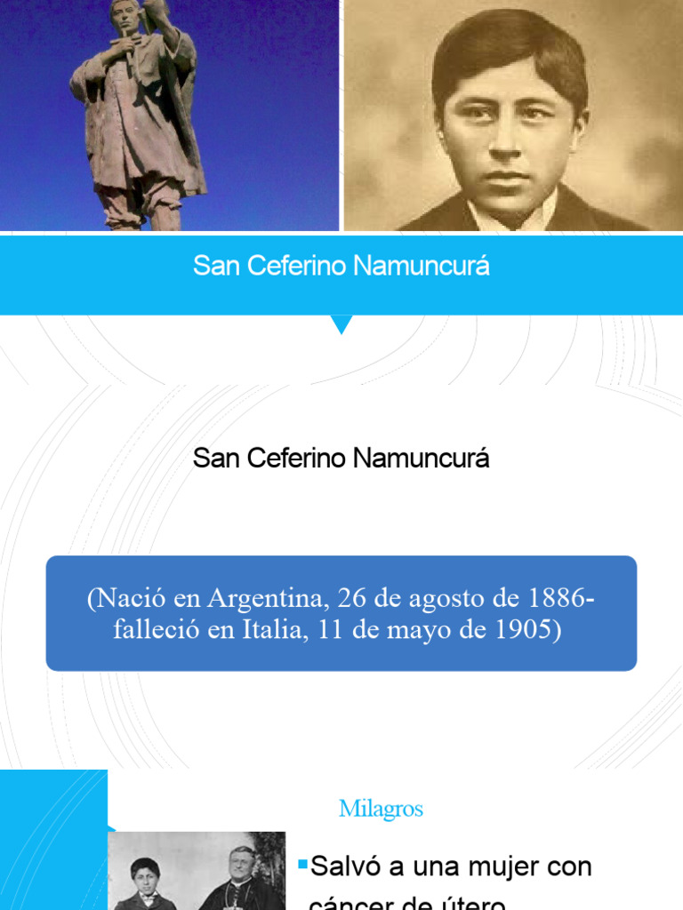 San Ceferino Namuncurá: Milagros y Beatificación | PDF