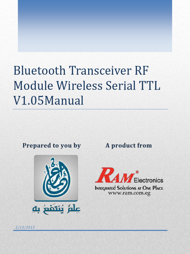 Bluetooth_TRx_Module_New | PDF | Bluetooth | Arduino