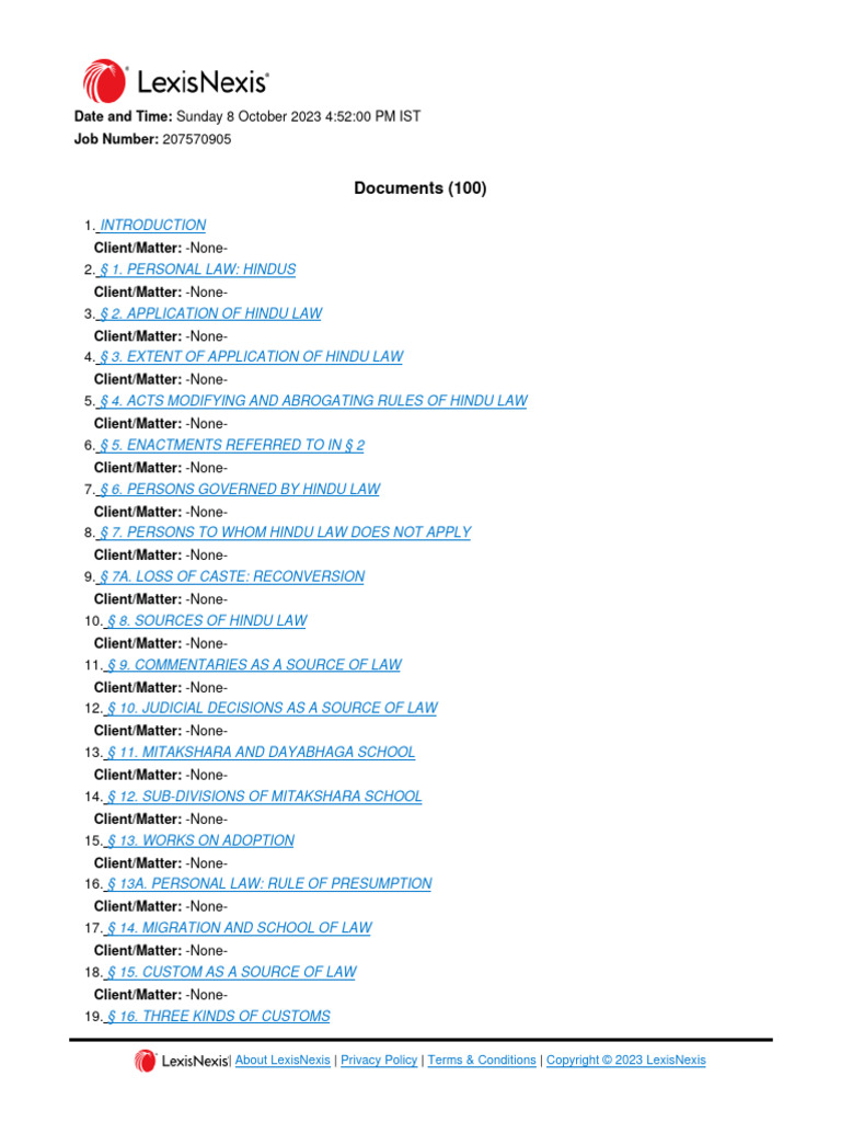Mulla, Hindu Law | PDF | Vedas | Dharma