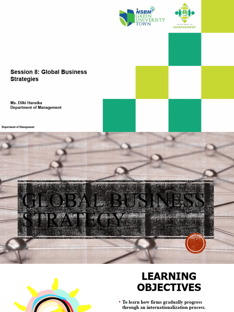 Session 8 - Global Business Strategy | PDF | License | Private Law