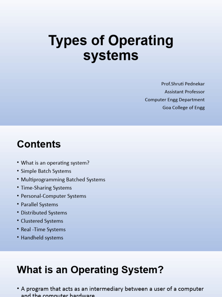 2 Types - of - OS | PDF | Operating System | Computer Cluster