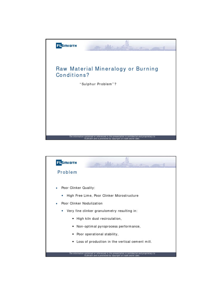 (1.5) Raw Mill and Pyro Ops Case Study | PDF | Cement | Materials