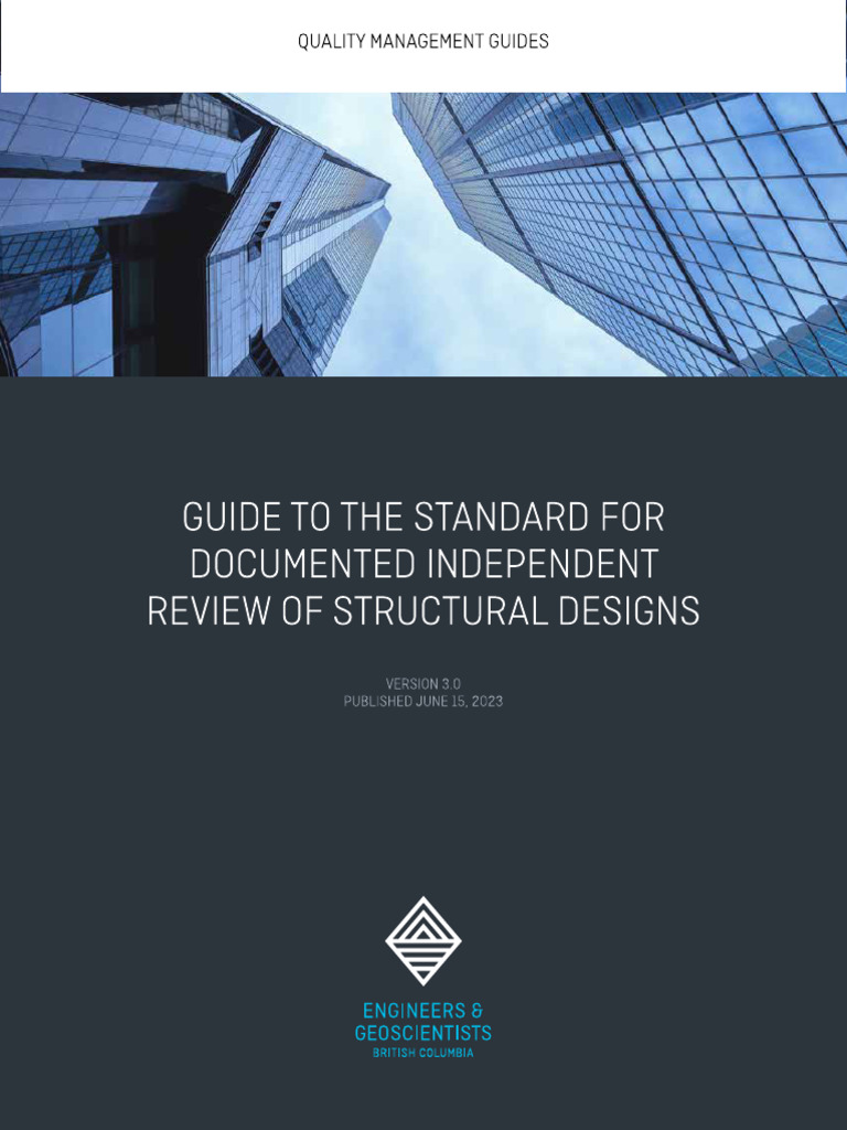 EGBC Documented Indep Rev of Structural Designs V2 0 | PDF | Engineer | Quality Management