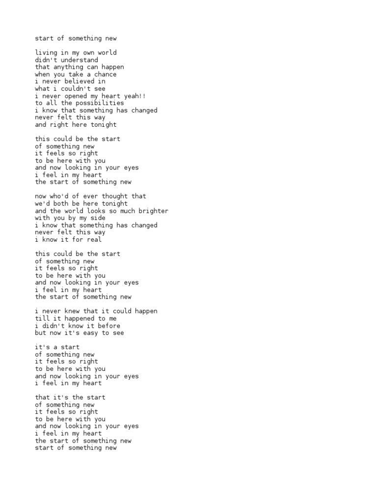 High School Musical Song Quotes