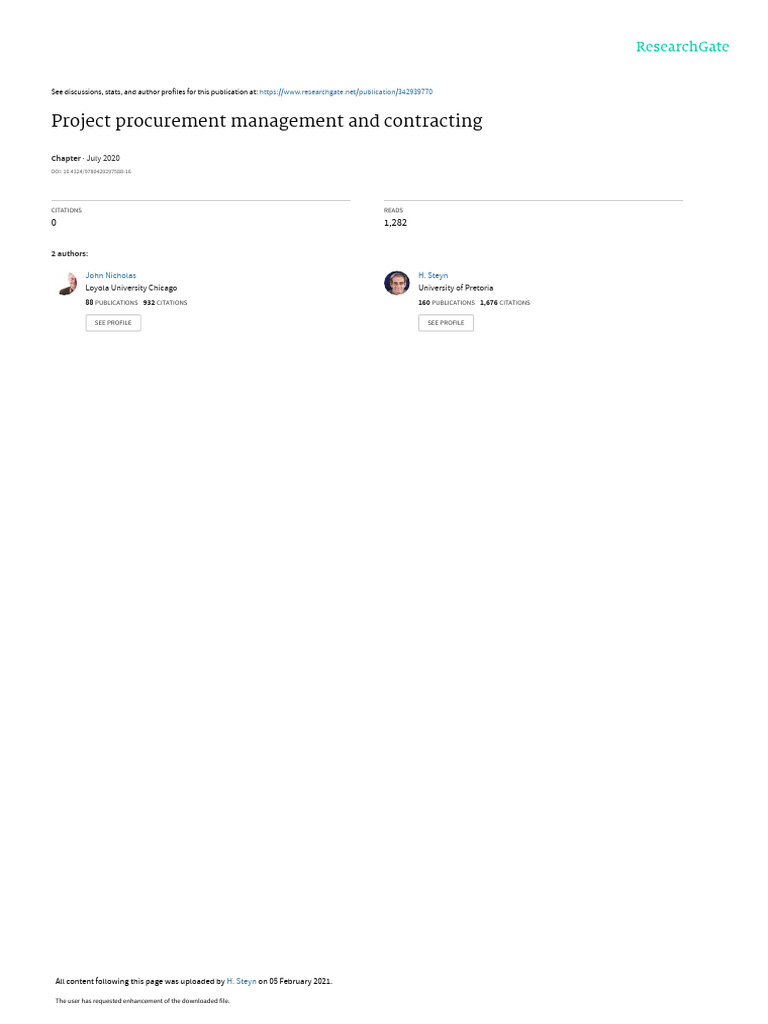 Nicholas Steyn Project Management For Engineering Book | PDF | Books ...
