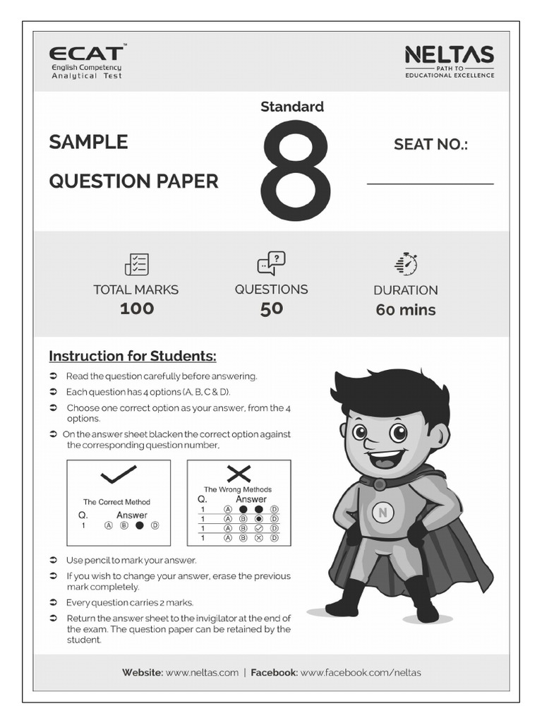 Sample Paper Grade 8 English Neltas | PDF | Poetry