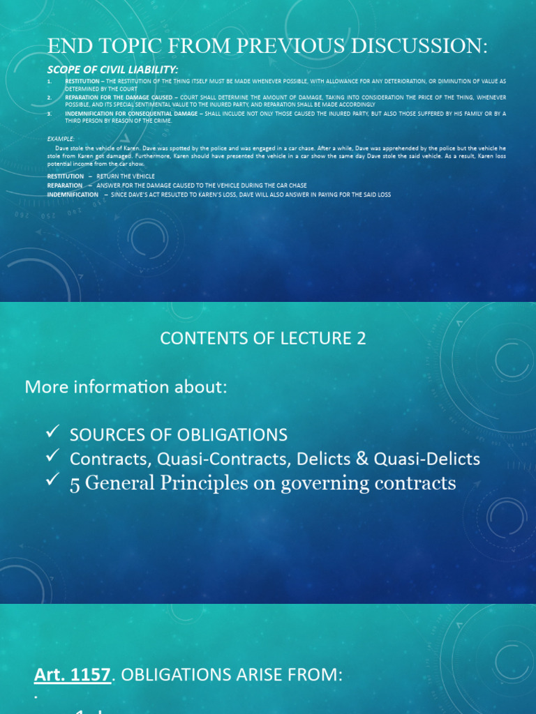 Lec.2 Gen Provisions Part 2 | PDF | Law Of Obligations | Legal Liability Lec.2 Gen Provisions Part 2 | PDF | Law Of Obligations | Legal Liability