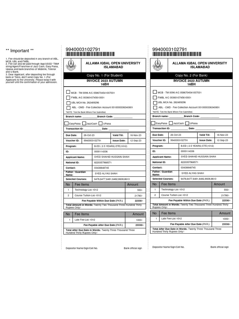 Challan Form | PDF | Financial Services | Payments