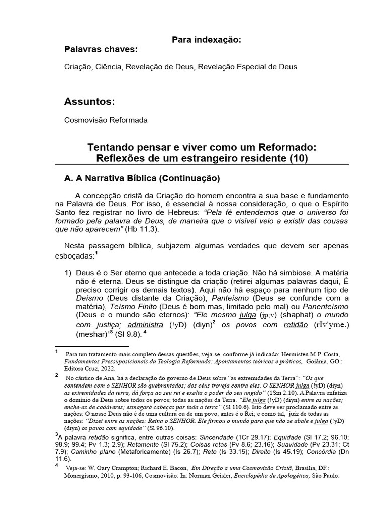 Tentando Pensar e Viver Como Um Reformado (10) (JMC - 07.07.2023) | PDF ... Tentando Pensar e Viver Como Um Reformado (10) (JMC - 07.07.2023) | PDF ...