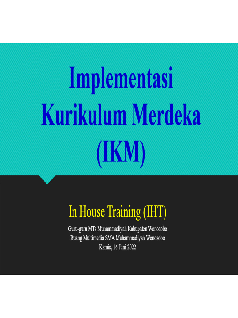 2022 - Bahan IHT Kurikulum Merdeka (Langkah-D) - Warna | PDF