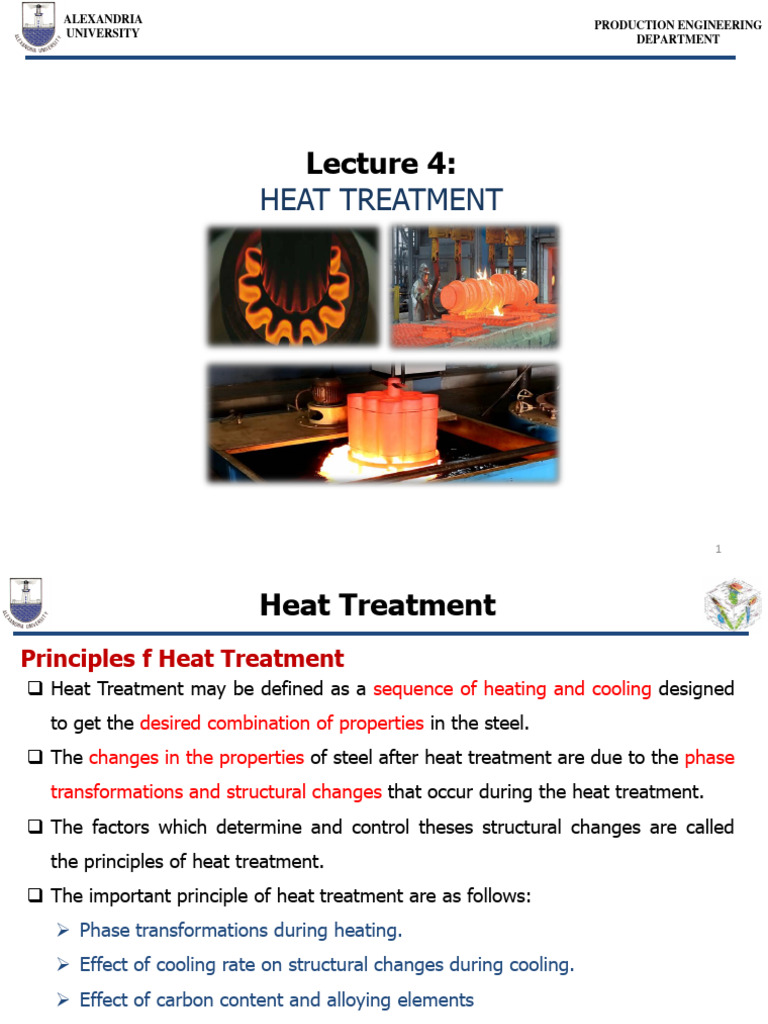 Lec - 4 - Heat Treatment | PDF | Heat Treating | Steel