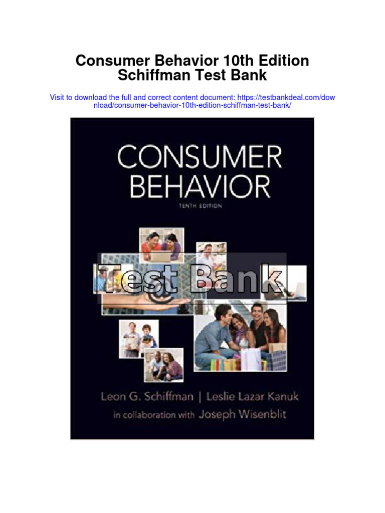 Consumer Behavior 10th Edition Schiffman Test Bank | PDF | Learning ...