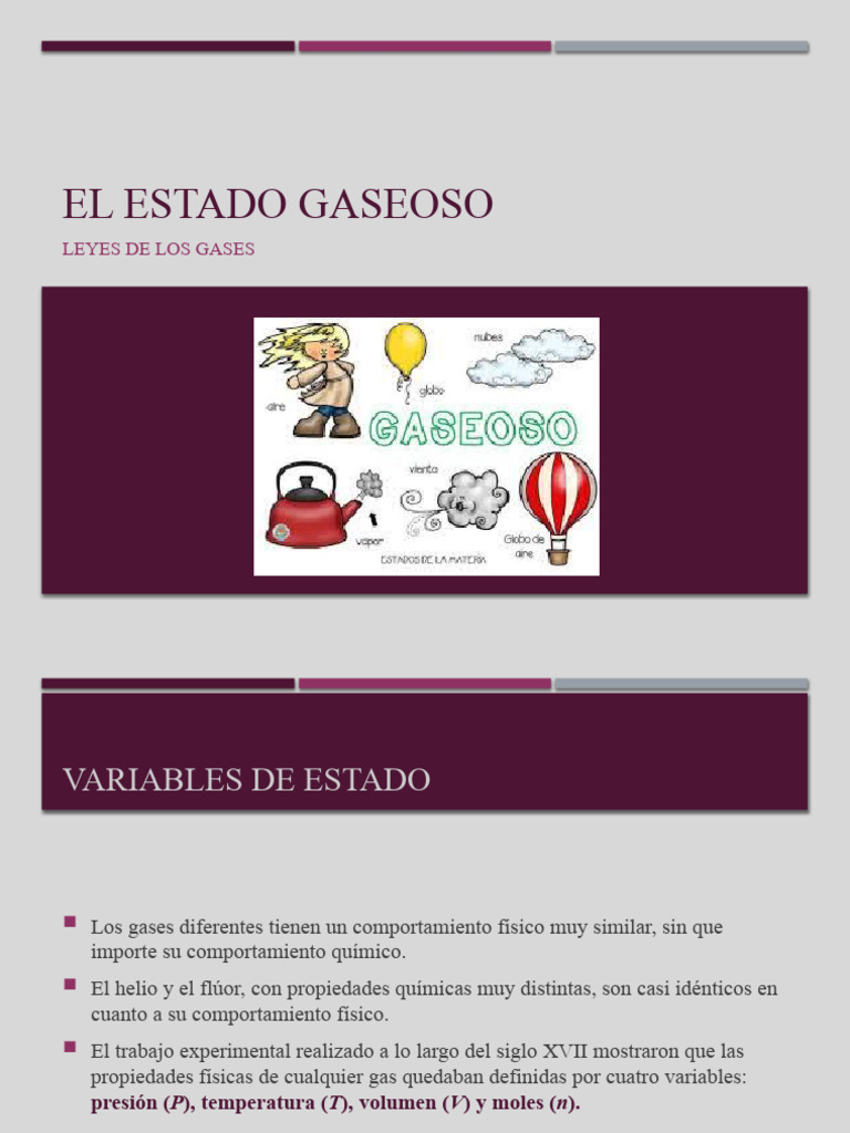 El Estado Gaseoso Leyes de Los Gases | PDF | Gases | Temperatura