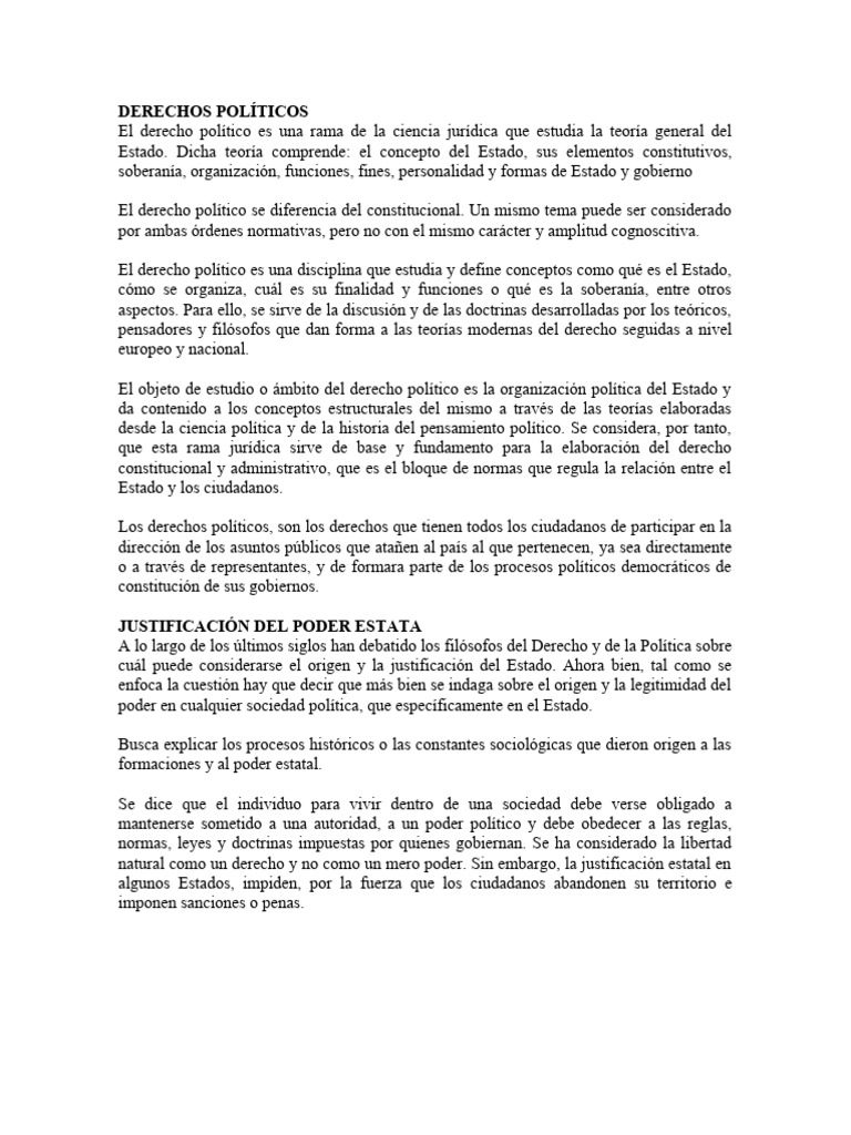 Derechos Políticos Descargar Gratis Pdf Estado Política