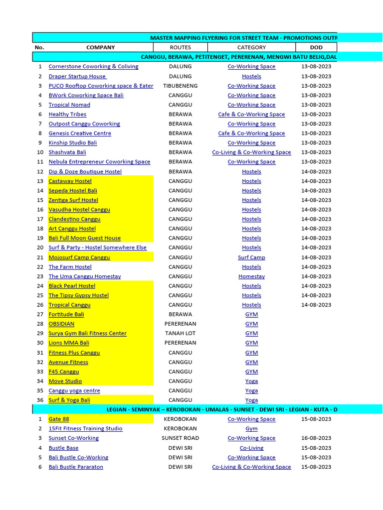 Street Team Promotions Mapping Guide | PDF