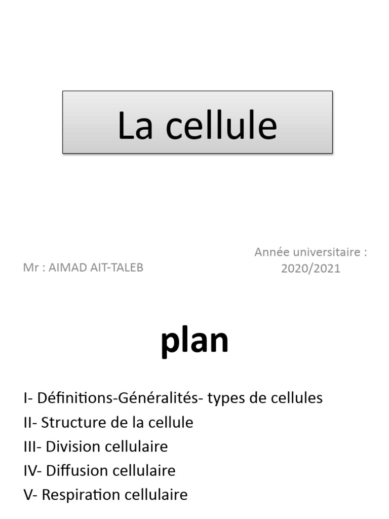La Cellule | PDF | Noyau (biologie) | Mitose