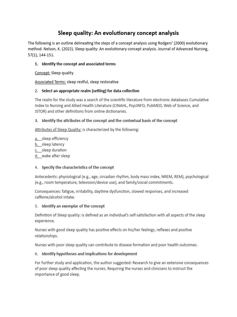 Concept Analysis | PDF