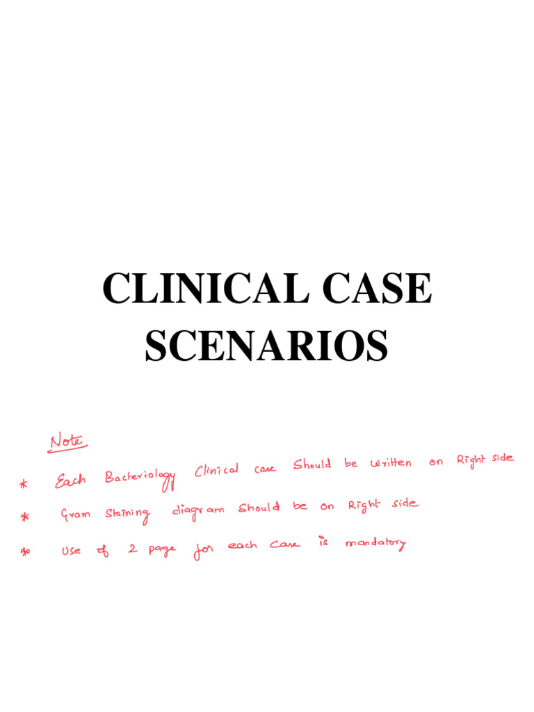 CLINICAL CASE SCENARIOS - Bacteriology | PDF | Infection | Staphylococcus