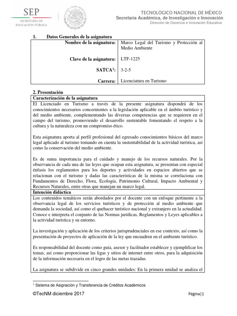 Marco Legal Del Turismo | PDF | Turismo | México