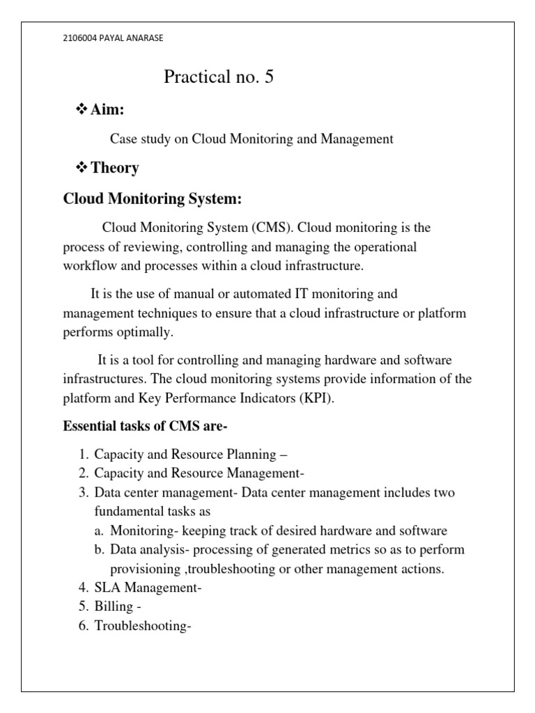 CC5 Payal | PDF | Cloud Computing | Information And Communications Technology