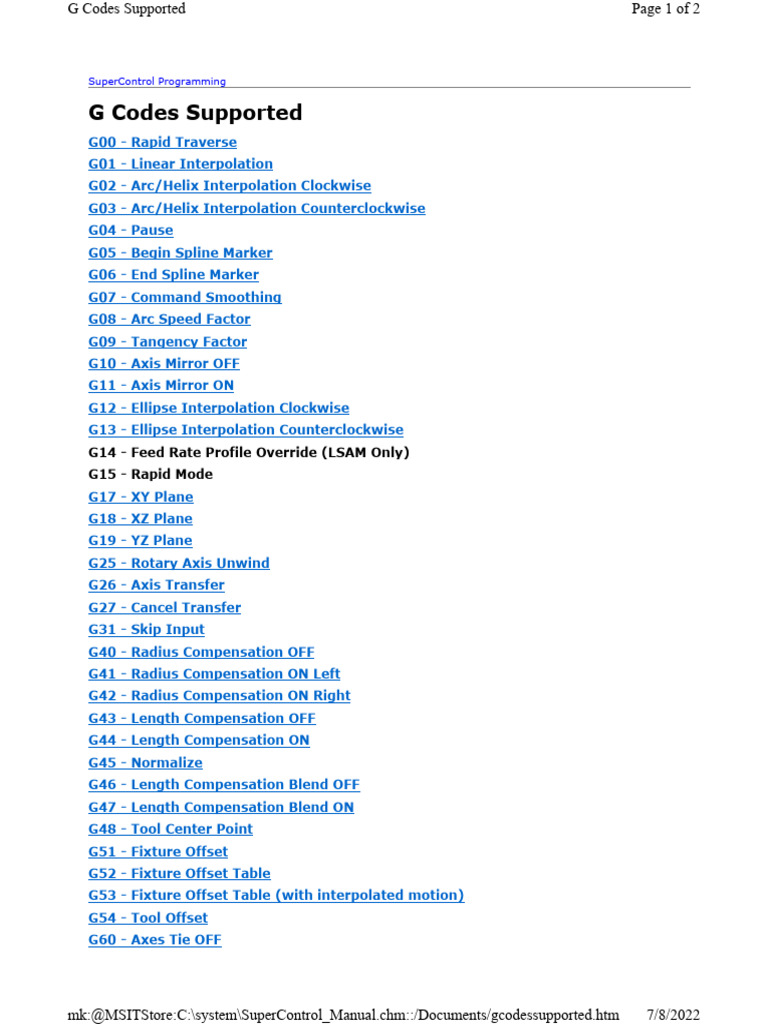 G Codes Thermwood CNC | PDF