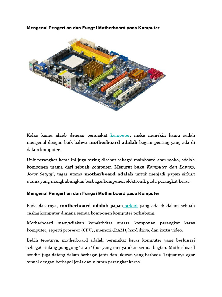 Motherboard | PDF