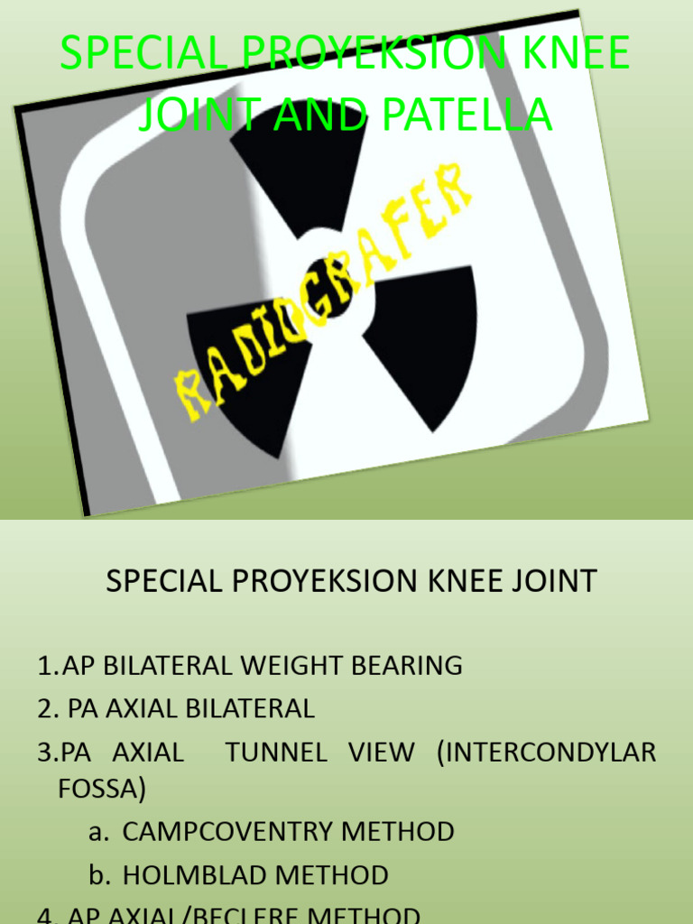 TRD Special Proyeksion Knee Joint & Patella | PDF