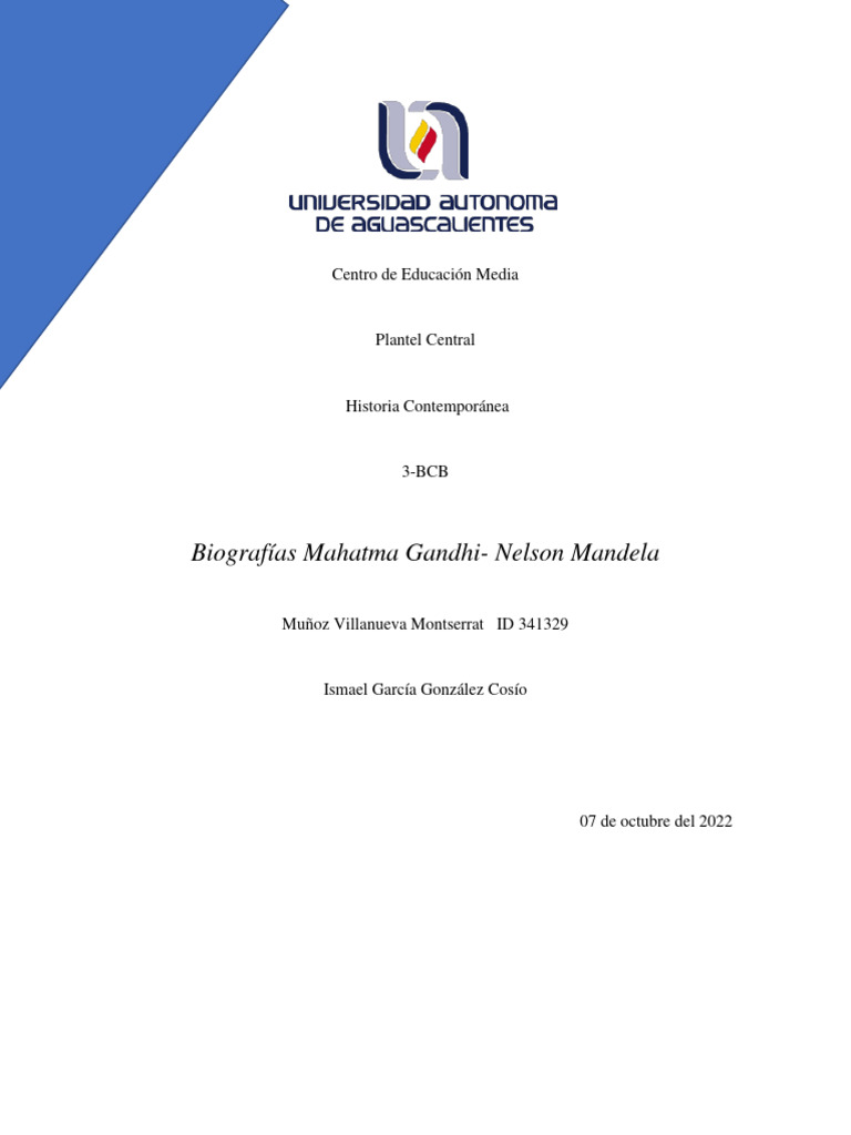 Biografias Mahatma Gandhi - Nelson Mandela | PDF | Nelson Mandela ...