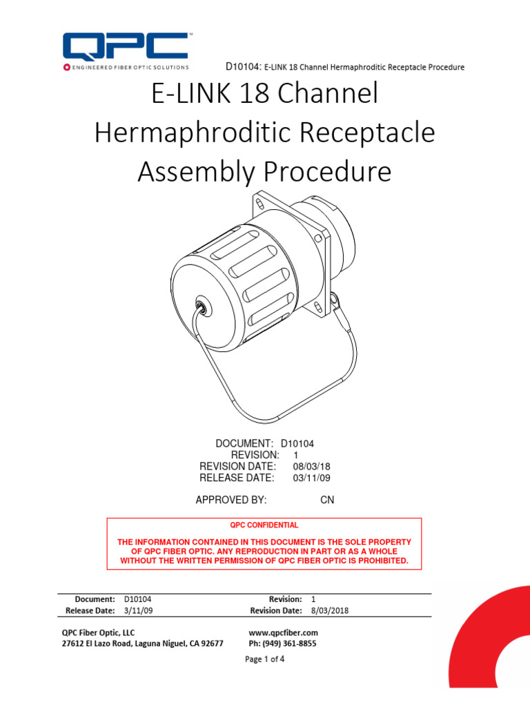 D10104 - E-LINK 18 Channel Hermaphroditic Receptacle Assembly Procedure ...