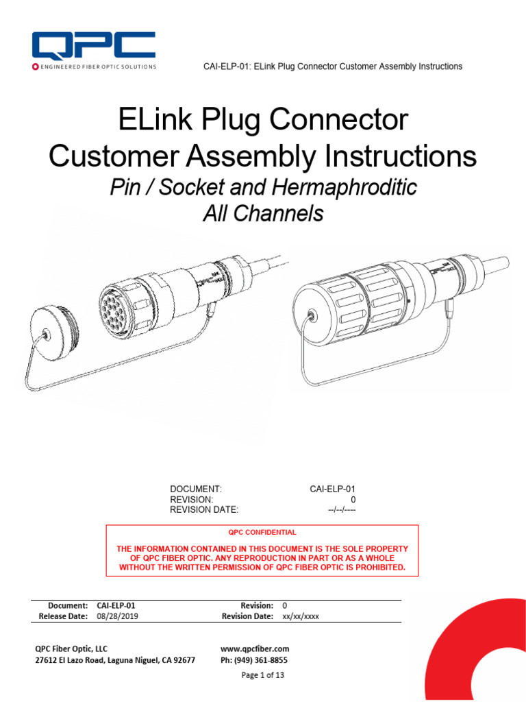 CAI-ELP-01 - ELink Plug Customer Assembly Instructions-R0 | PDF ... CAI-ELP-01 - ELink Plug Customer Assembly Instructions-R0 | PDF ...