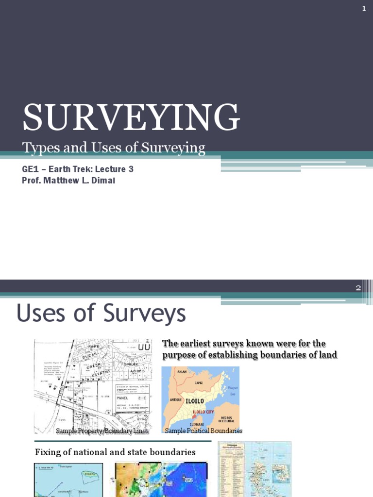 Types and Uses of Surveying Explained | PDF | Surveying | Hydrography