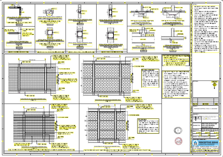 Pi-Typical Masonary Wall Details-5516!10!101a | PDF | Wall | Masonry