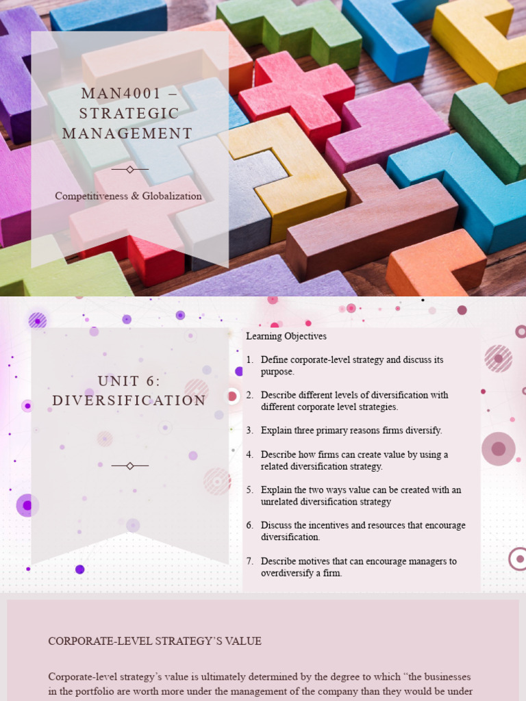 Unit 6 - Diversification | PDF | Diversification (Finance) | Equity (Finance)