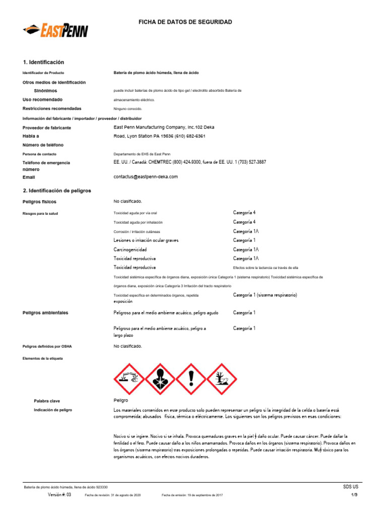 Características de Batería Alphacell 4.0 HP | PDF | Combustión | Química