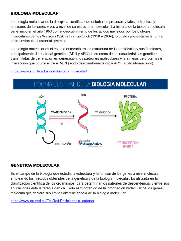 Biologia Molecular | PDF | Biología Molecular | Biología