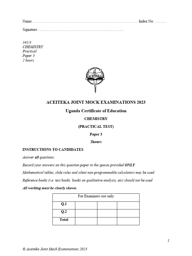 Aceiteka Chem3.o 2023 | PDF | Chemistry | Titration