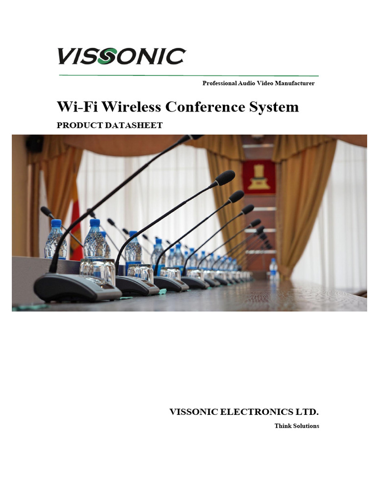 VISSONIC DSP Wi-Fi Wireless CLEANCON-W V1 Series-Datasheet-Mexico | PDF | Wi Fi | Microphone