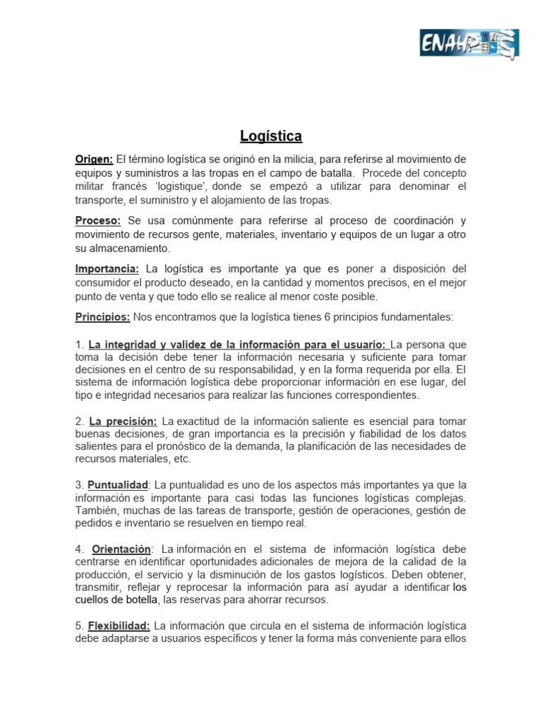 Logística: Principios y Logística Inversa | PDF | Logística | Business