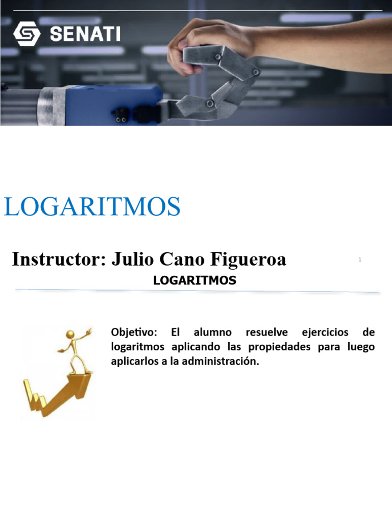 Logaritmo 1 23 Pdf Logaritmo Exponenciación
