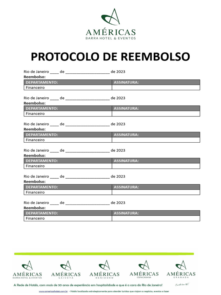 Protocolo de Reembolso | PDF
