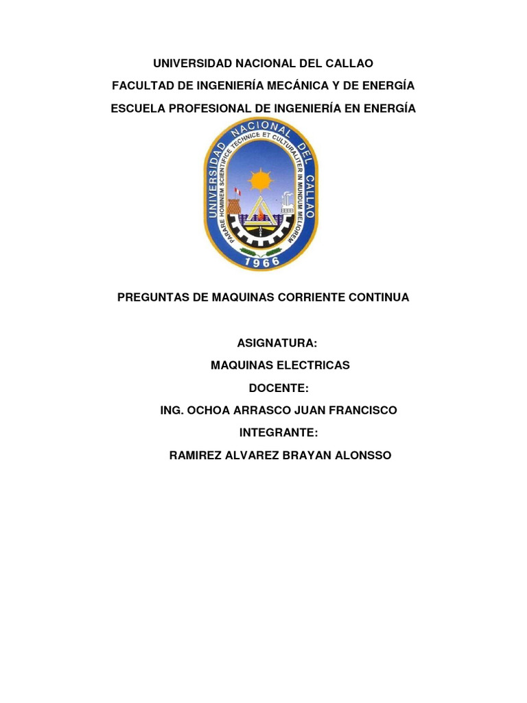 Cuestionarios de Preguntas Maquinas CC | Descargar gratis PDF | Motor eléctrico | Inductor