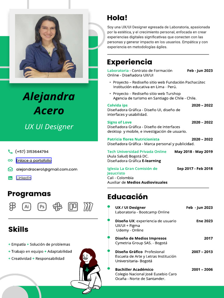 CV Ale Acero UX | PDF | Diseño gráfico | Comunicación humana