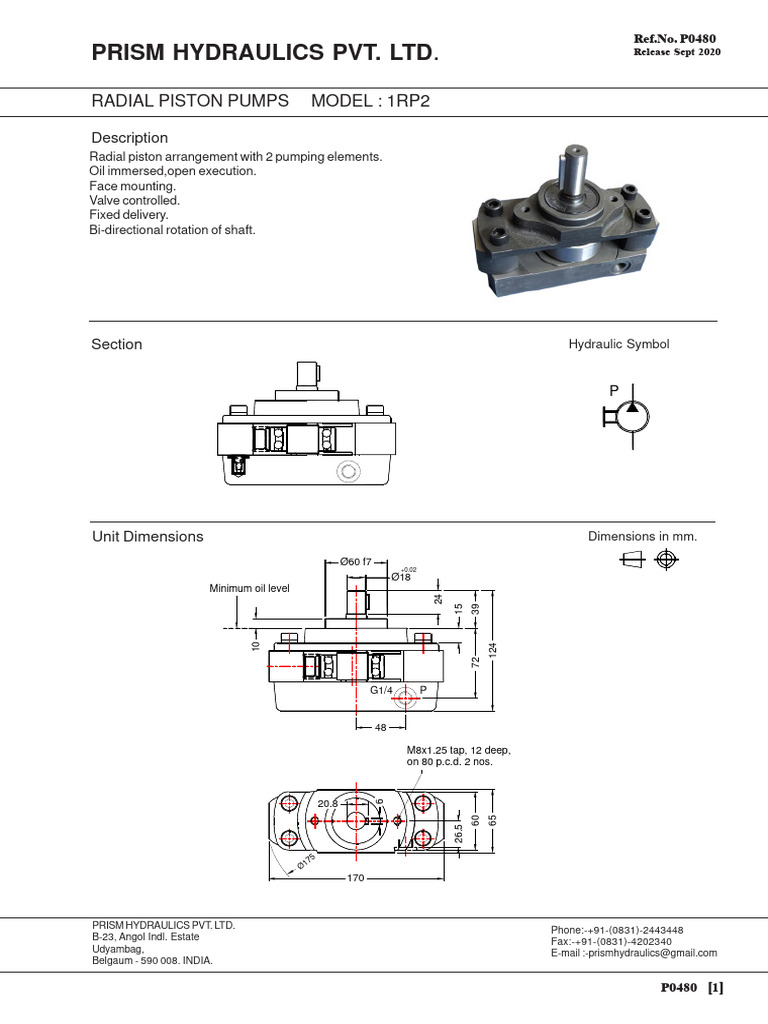 05 Radial Piston Pumps - 1RP2 | PDF | Pump | Piston