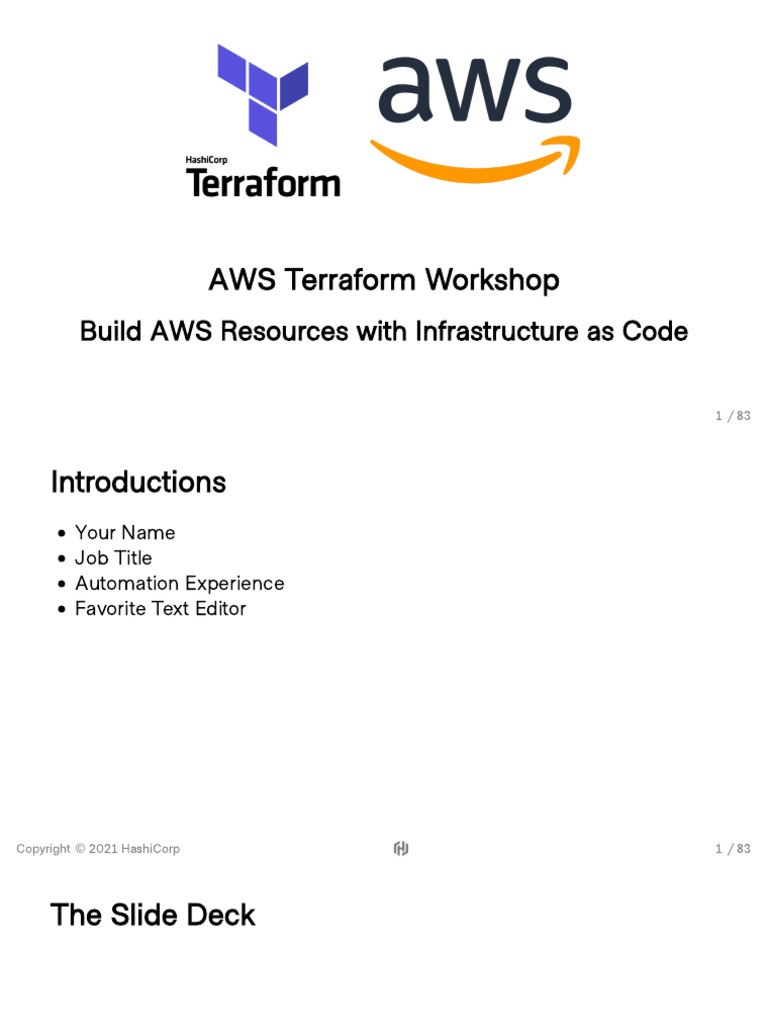 Introduction To Terraform Oss On Aws 1 | PDF | Cloud Computing | Command Line Interface
