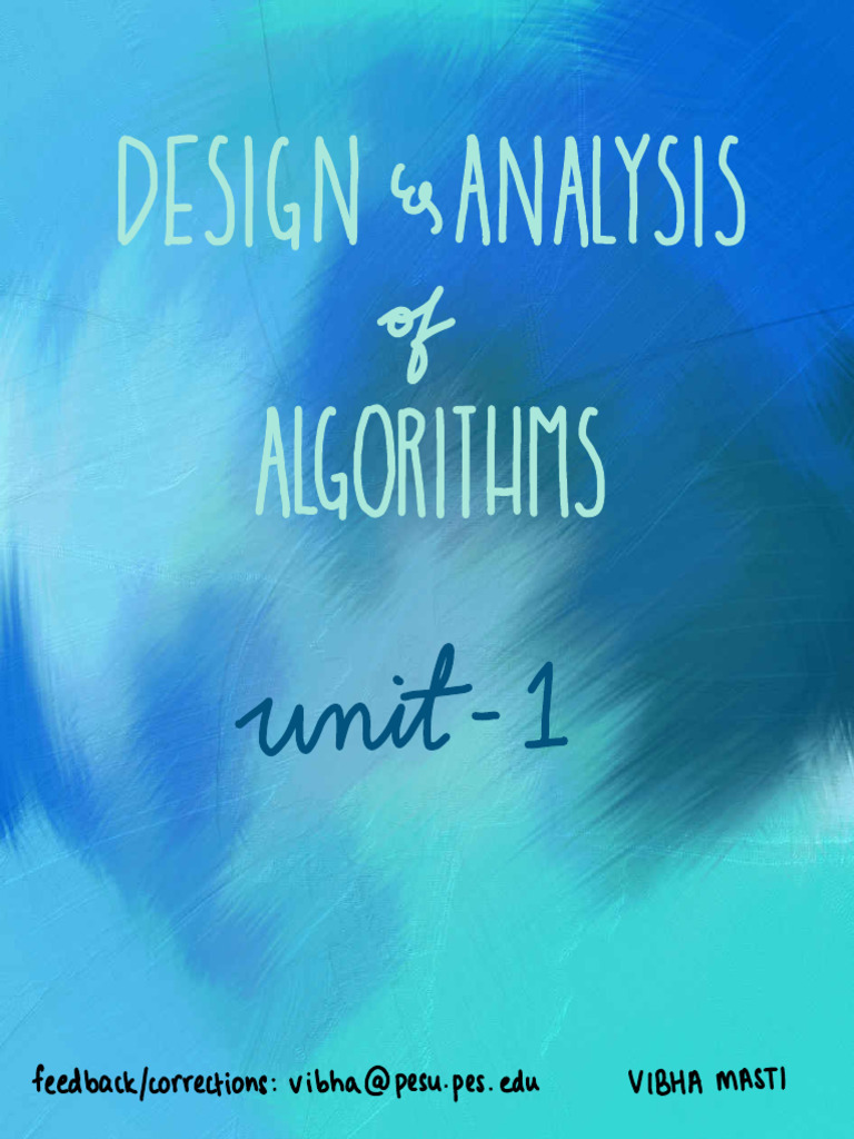 Daa Unit 1 Pdf Algorithms Computer Science
