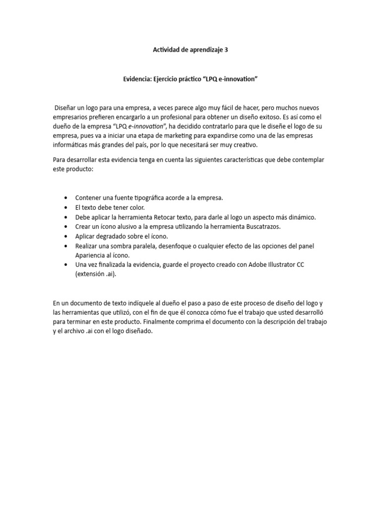 Diseño de Logo para LPQ e-innovation | PDF
