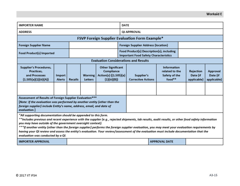 Foreign Supplier Evaluation Form | PDF | Evaluation | Business